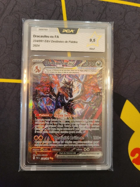 CARTE POKÉMON DRACAUFEU Ex 234/091 PCA 9,5 EV4.5 Destinées De Paldea EUR 299,90 - PicClick FR