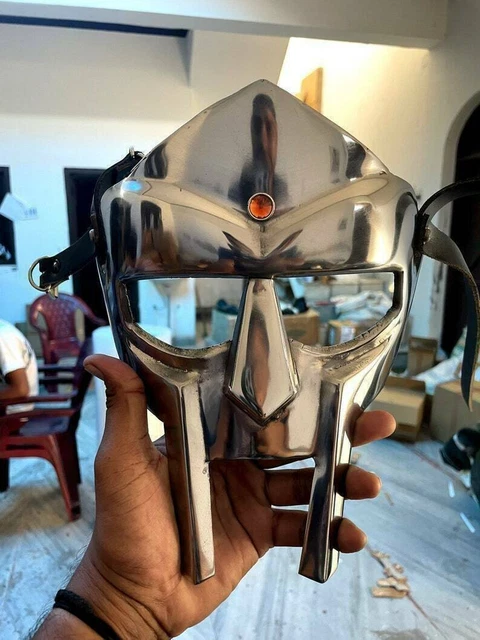 MEDIEVAL STEEL MF Doom Gladiator Face Mask Helmet Hand Forged SCA LARP ...