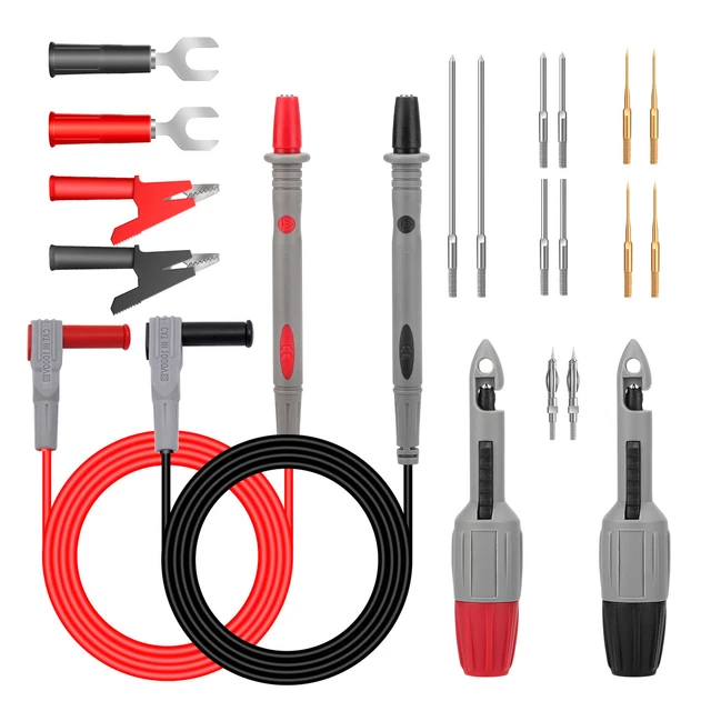 21PCS ELECTRICAL MULTIMETER Test Leads Kit Voltmeter Tester Leads Fit ...