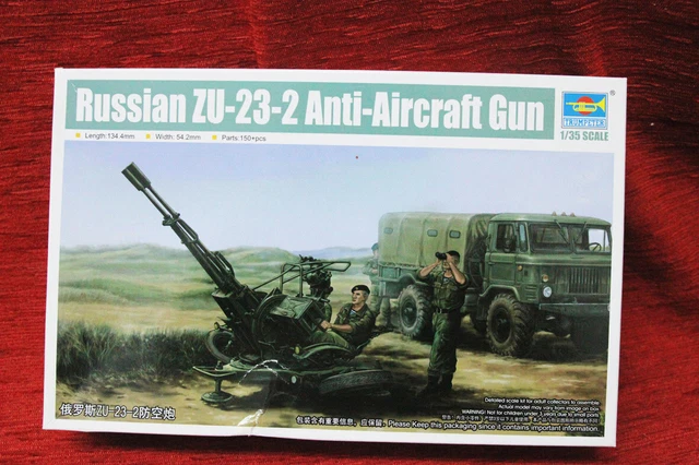 1:35 TRUMPETER 02348 - Russian ZU-23-2 Anti-Aircraft Gun OVP EUR 16,00 - PicClick DE