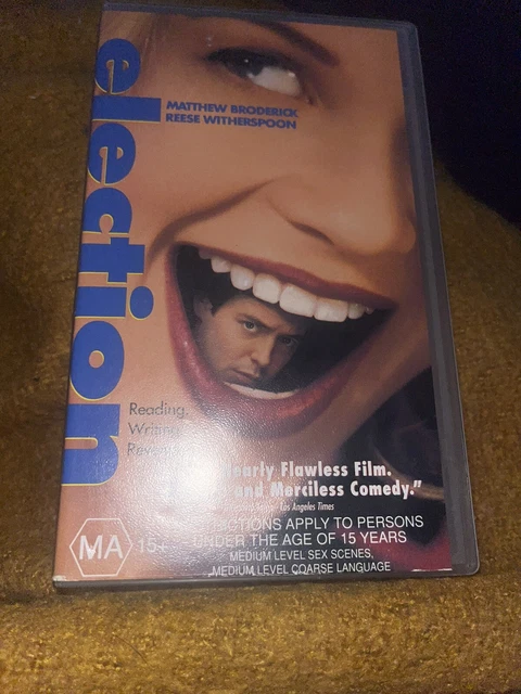 ELECTION, MATTHEW BRODERICK, Reese Witherspoon, VHS video tape MA15 $12 ...