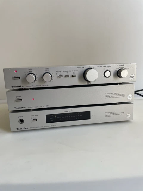 TECHNICS HIFI Preamp SU-c01 Power Amplifier SE-c01 SH-c01 Power Supply ...