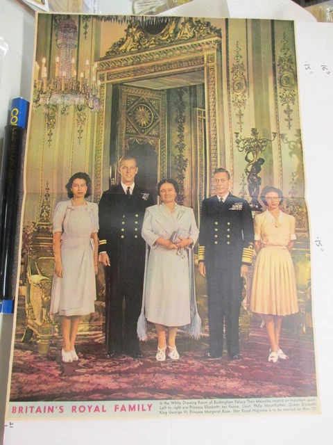 NEWSPAPER AD 1947 NYSN British Royal Family Princess Elizabeth Margaret George £9.40 - PicClick UK