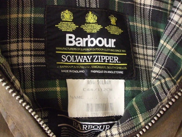 BARBOUR SOLWAY ZIPPER - Chest 44" ***Excellent Condition*** £145.00 ...