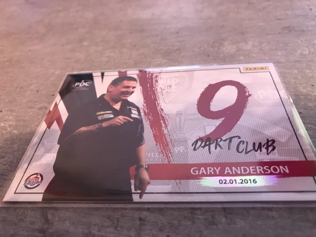 PANINI 2025 PDC Darts WM Trading Card Karte 9 Dart Club Gary Anderson ...
