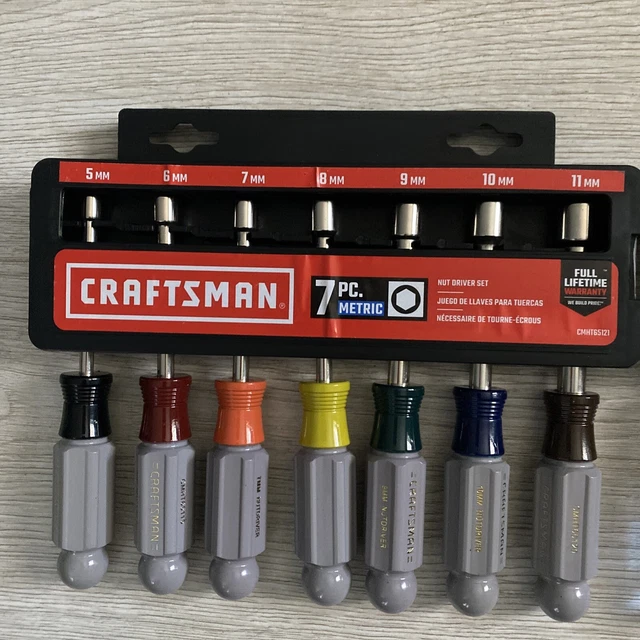 CRAFTSMAN 14 PC SAE and METRIC Nut Driver set MM Inch Piece NEW 7 EUR ...