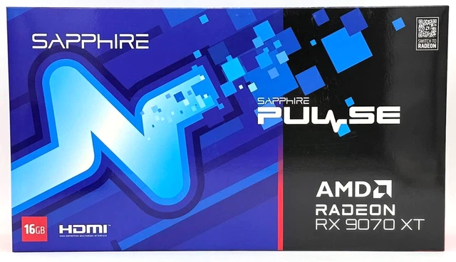 SAPPHIRE PULSE AMD Radeon Rx 9070 XT 16GB GDDR6 Grafica Affliggere Imballaggio EUR 1.032,40 ...