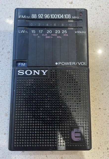 SONY BATTERY-POWERED PORTABLE AM/FM Radio - ICF17 Black £19.99 ...