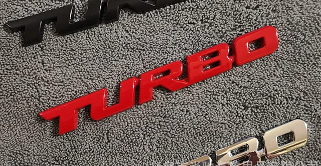 TURBO EMBLEM BADGE turbo logo sticker badge red for car universal £4.06 ...
