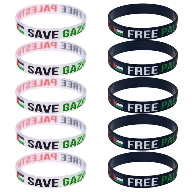 FREE PALESTINE SILICONE Wrist Band Palestine Palestinian Flag Bracelet ...