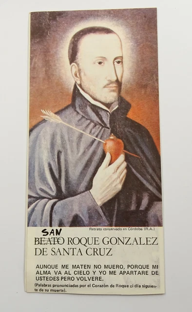 ST ROQUE GONZALEZ de Santa Cruz Spanish Illustrated Pamphlet Jesuit ...