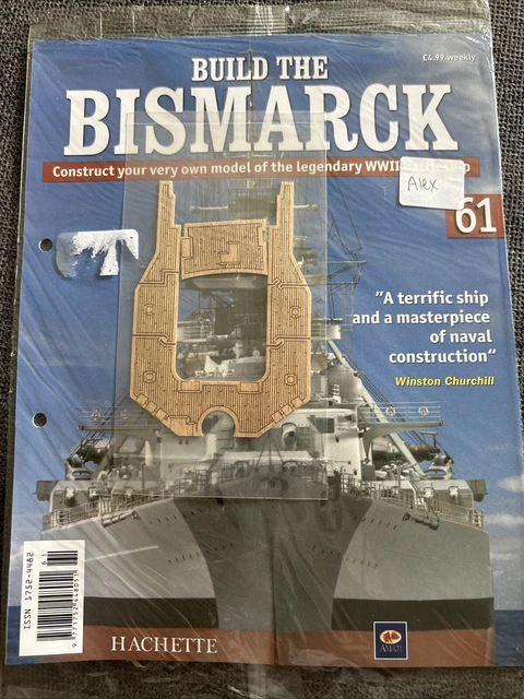 HACHETTE PARTWORKS BUILD the Battleship Model Bismarck Part 61 $18.00 ...