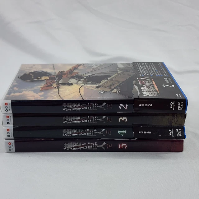 ATTACK ON TITAN Season 1 First Press Limited Edition Bluray Vol 2 3 4 5 ...