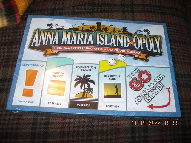 NEW ANNA MARIA Island Opoly Monopoly Game New in Package £55.57 ...