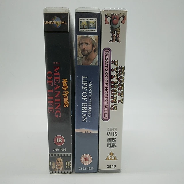 VHS TAPE JOB Lot x3 Monty Python: Meaning Of Life, Life Of Brian ...