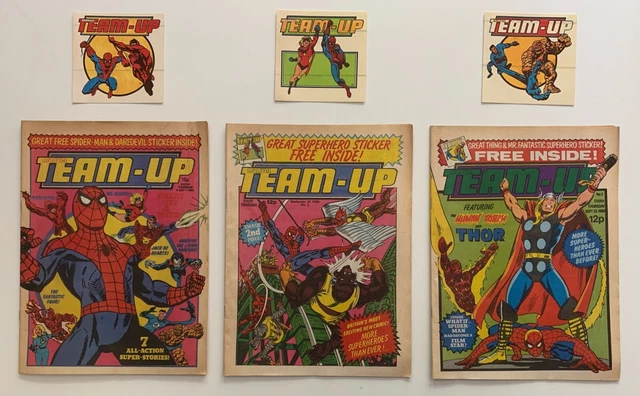 MARVEL TEAM-UP #1 to 25 RARE complete UK series with first 3 free gifts ...