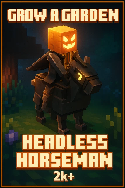 HEADLESS HORSEMAN 2K+ Base🎃🎃|Grow A Garden 🪴|PET | FAST AND EASY🚚 EUR 1 ...