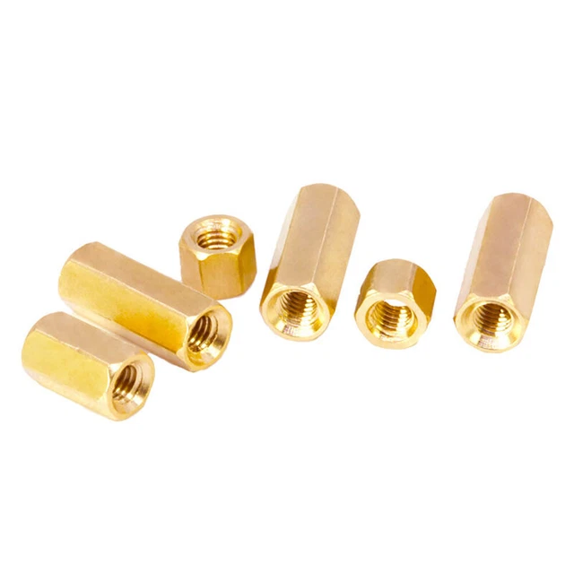 M12 BRASS SPACERS Female Threaded Hex Standoff Pillar PCB Spacer Studs ...