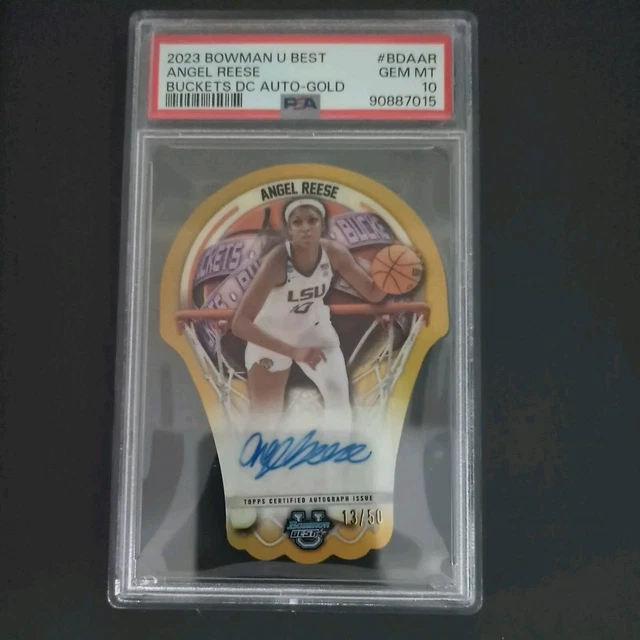 ANGEL REESE PSA 10 2023 Bowman U Migliori Secchi Fusi Oro Pop 2 Auto 13 ...