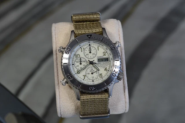 CASIO TIC-4 TIMBER Cruiser Analog/Digital Chrono Vintage Watch Japan ...