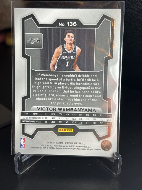 VICTOR WEMBY WEMBY WEMBYAMA 2023-24 Panini Prizm Base #136 Rookie Card ...
