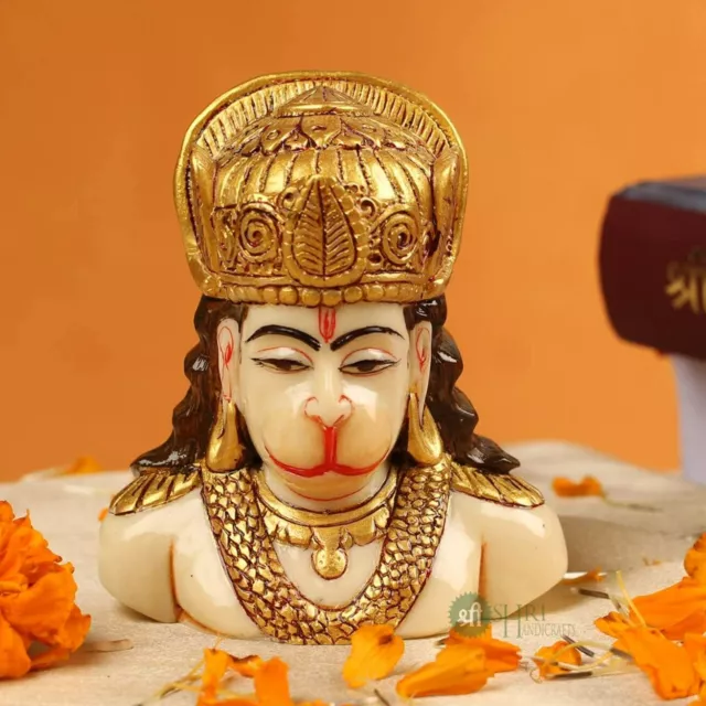 RESIN HINDU GOD Lord Hanuman Head Idol Statue Figurine Showpiece 4 ... RESIN HINDU GOD Lord Hanuman Head Idol Statue Figurine Showpiece 4 ...