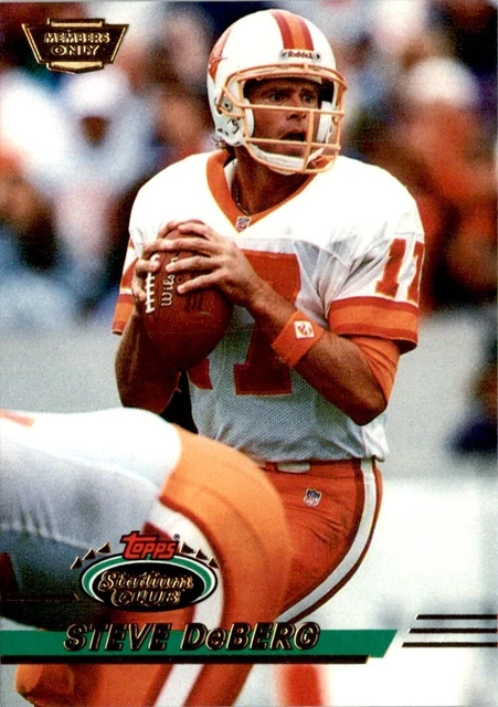 1993 BUCCANEERS STEVE DeBerg Tampa Bay seulement membres du Stadium ...
