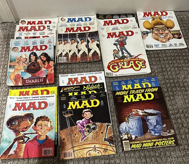MAD MAGAZINE LOT Mixed Years Grease Jaws ET Gremlins Dallas 79-85 ...