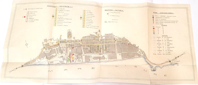 ANTICA MAPPA CARTINA geografica GENOVA realizzata per un evento degli ...