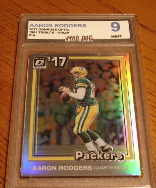 AARON RODGERS INSERT***2017 OPTIC--1981 TRIBUTE Prizm--MINT 9***PACKERS ...