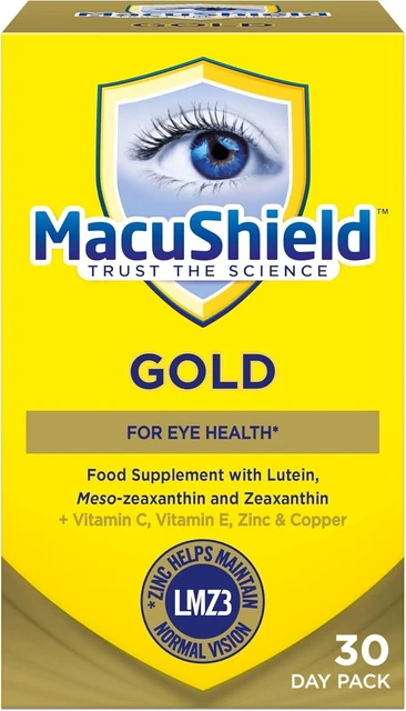 MACUSHIELD GOLD FOOD Supplement For Eye Health - 90 Capsules For 30 ...