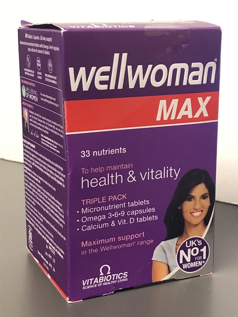 VITABIOTICS WELLWOMAN MAX - 84 Tablets. BRAND NEW. EXP:04/2026. UK ...