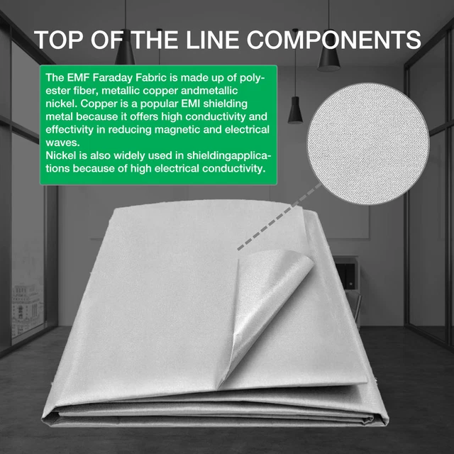 EMF RF RFID Shielding Fabric Conductive Soft Grounding DIY Tool EUR 23 ...