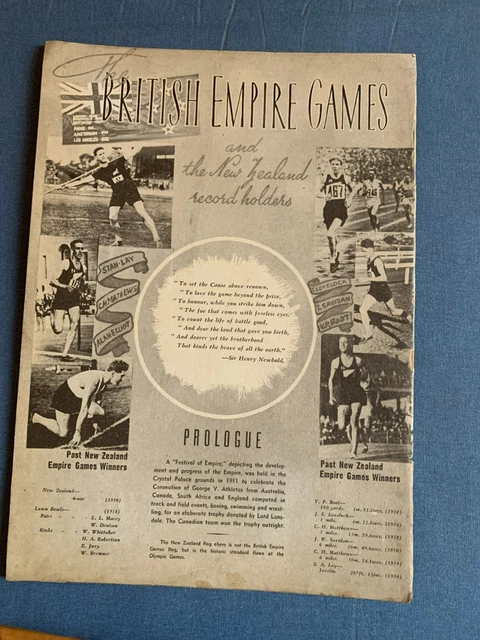 BRITISH EMPIRE & Commonwealth Games Auckland 1950 Official Programme ...