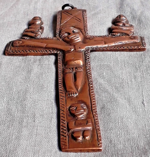 CRUCIFIX KONGO EN Cuivre - CONGO Belge - Old BAKONGO Cross - early 1900 ...