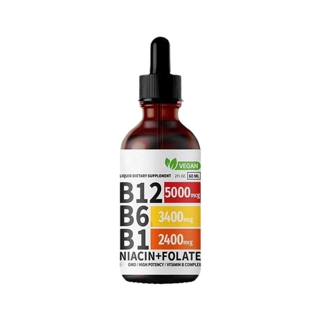 VITAMIN B12 & B6 & B1 Liquid Drops, B12 Sublingual B Complex - B12 ...