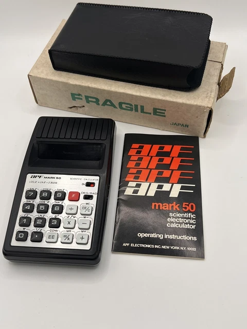APF MARK 50 Vintage Scientific Calculator with Case Made in Japan In ...