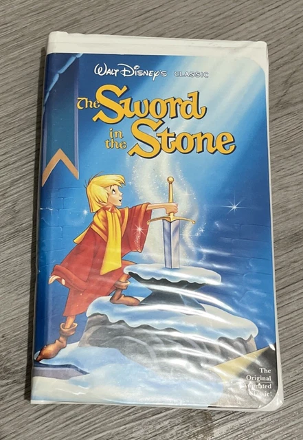 VINTAGE WALT DISNEY Classic VHS Tape - The Sword In The Stone - Black ...