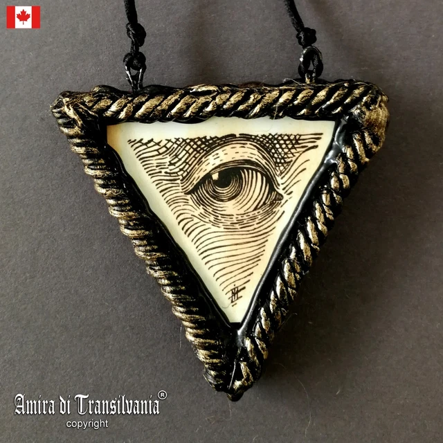 MAGIC TALISMAN EFFECTIVE power amulets pendant all seeing eye triangle ...