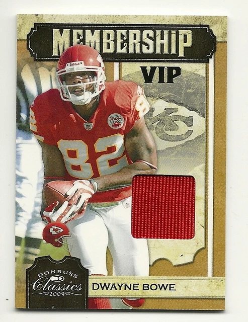 09 CLASSICS-ADHÉSION MAILLOTS VIP-Dwayne Bowe-243/299 EUR 6,61 - PicClick FR