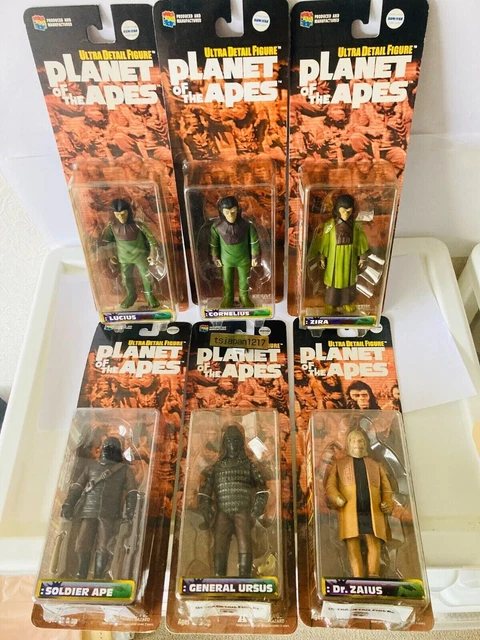 PLANET OF THE Apes ULTRA DETAIL FIGURE Set of 6 ZIRA ZAIUS URSUS LUCIUS CORNELIU £126.32 ...