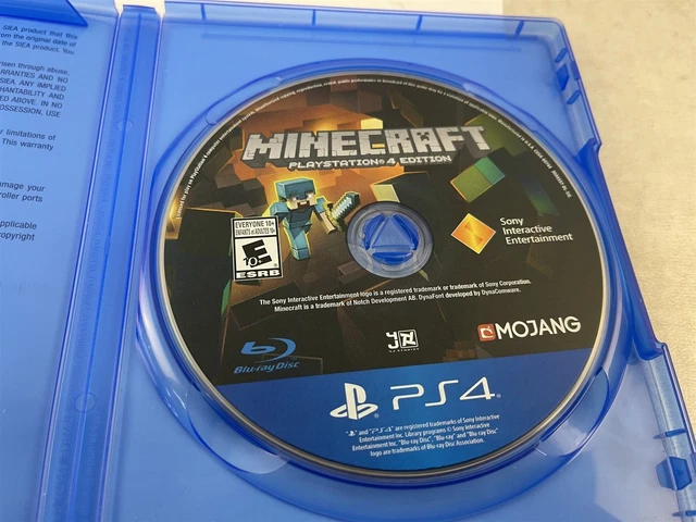 MINECRAFT PLAYSTATION 4 Edition Video Game Disc & Case (Sony PlyStation ...