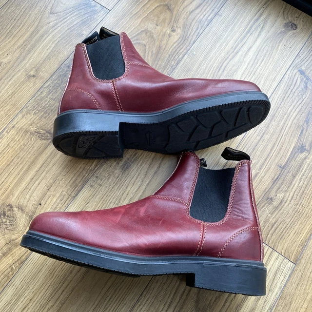BLUNDSTONE CHELSEA BOOTS Size 8 oxblood redwood leather worn twice ...