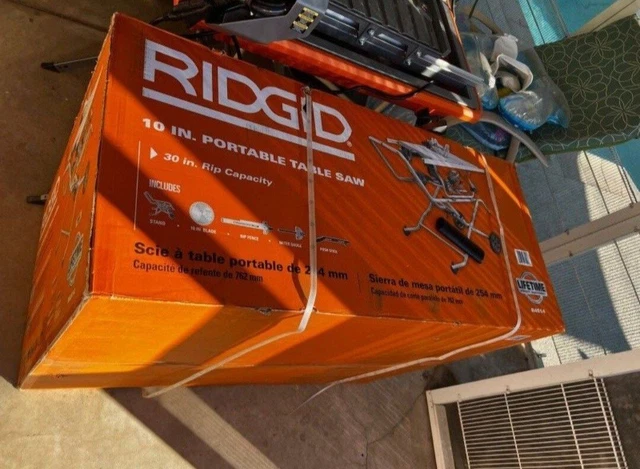 RIDGID 15 AMP 10 in. Portable Pro Jobsite Table Saw with Stand R4514 ...