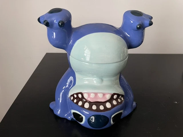 DISNEY LILO & Stitch Handstand Upside Down Ceramic Cookie Jar Canister ...
