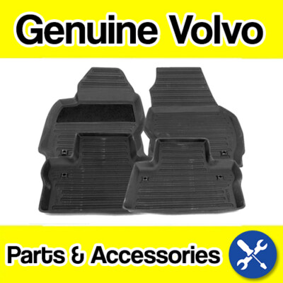 GENUINE VOLVO V70, XC70 (08-) Rubber Floor Mats (Colour: Off Black RHD ...