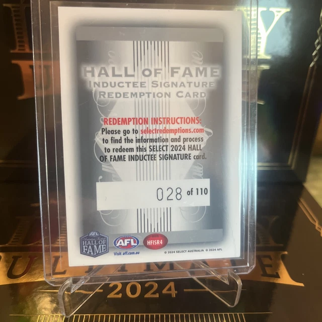 2024 SELECT LEGACY Hall of Fame Inductee Signature Garry Wilson 028/110 ...
