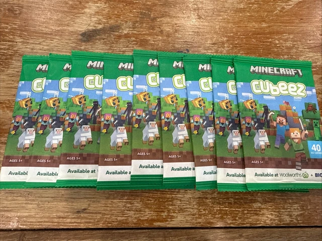 9 X MINECRAFT Cubeez 2025 Woolworths Packs - New Unopened FREE POSTAGE ...