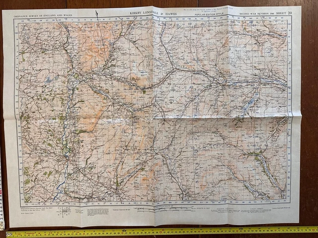 ORIGINAL WW2 BRITISH Army GSGS Map of Scotland - Kirkby Londsale ...