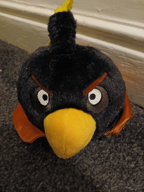 ANGRY BIRDS BLACK Bomb Saturn Planet Soft Toy Teddy Plush 2012 ...